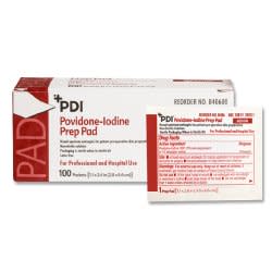 PVP Prep Pad PDI® 10% Strength Povidone-Iodine Individual Packet ...